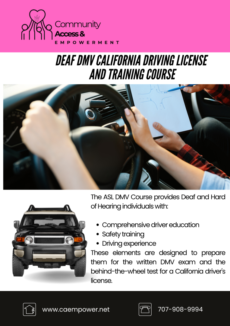 Deaf DMV Drivers License and Training Course – CAE